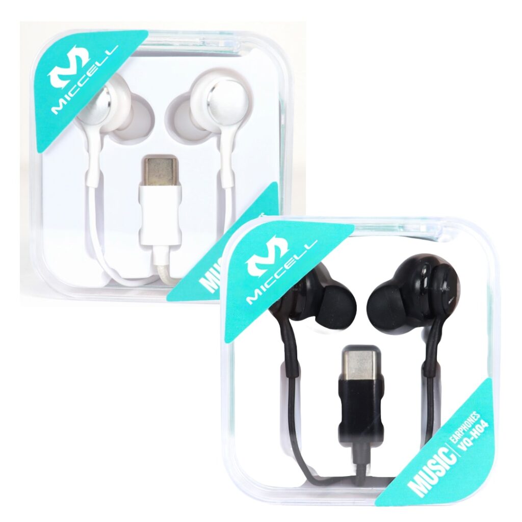 S1693 Miccell C-Digital Earphone (VQ-H04) Acrylic Pack - MiccellUSA