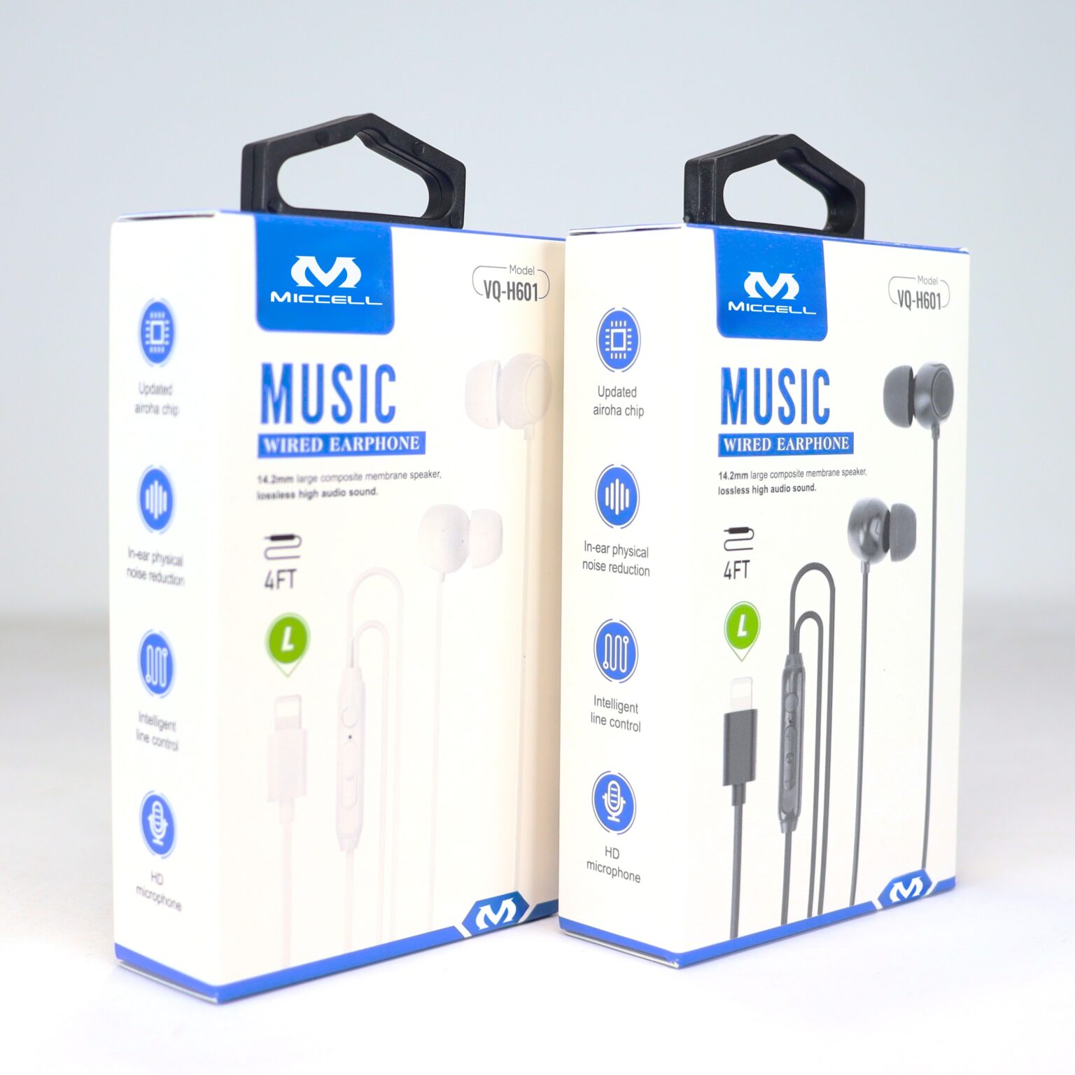 S2349 Miccell In-Ear Wired L Earphone (VQ-H601) Box Pack - MiccellUSA